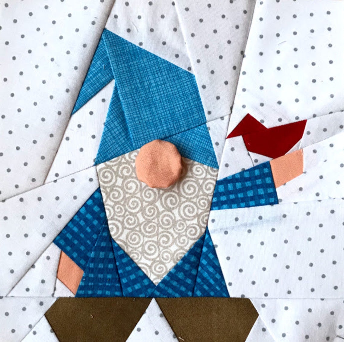 GNOME FOR CHRISTMAS Tree Skirt Paper Pieced Pattern in Pdf | Etsy