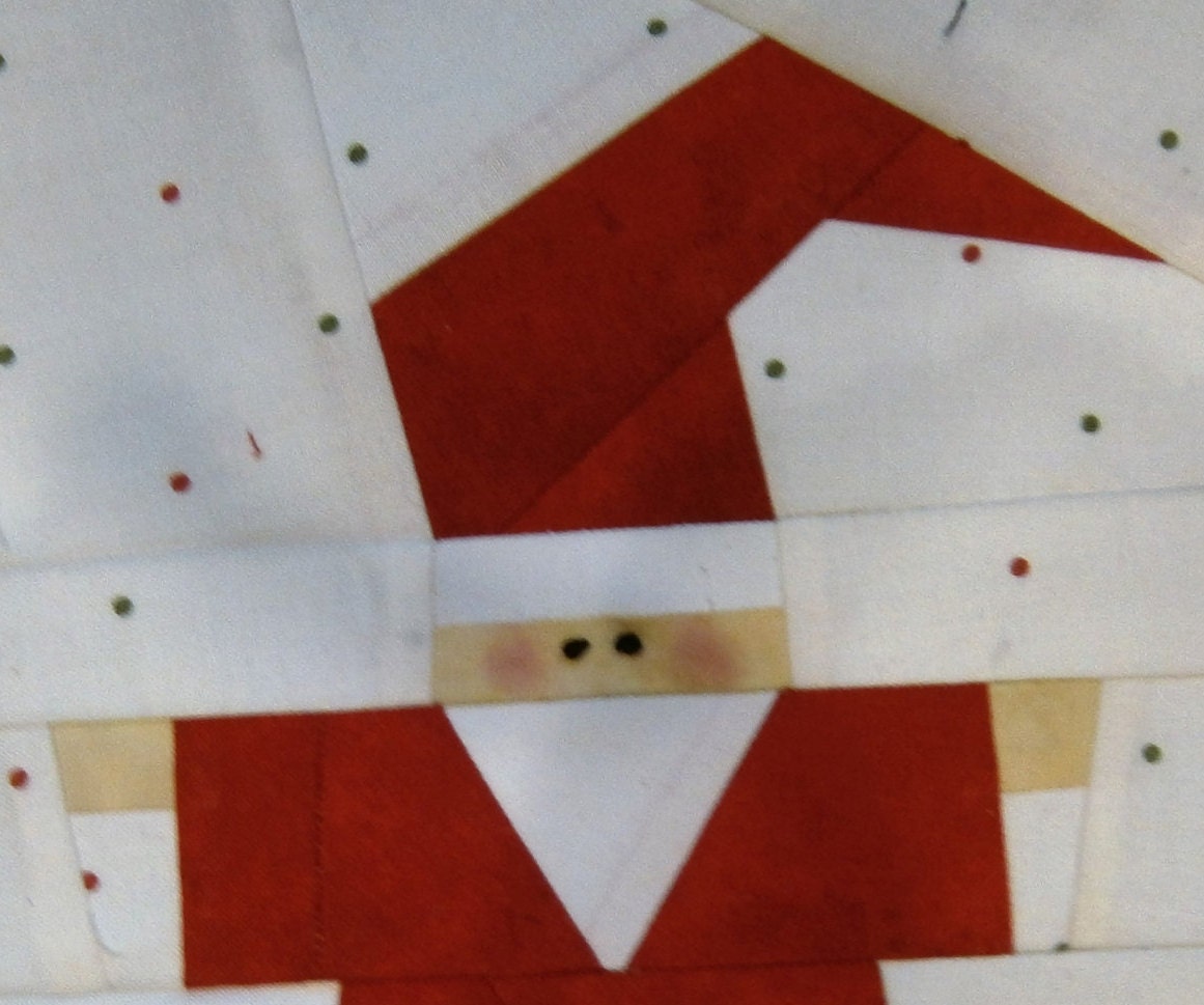 Paper Pieced Santa Block - Etsy