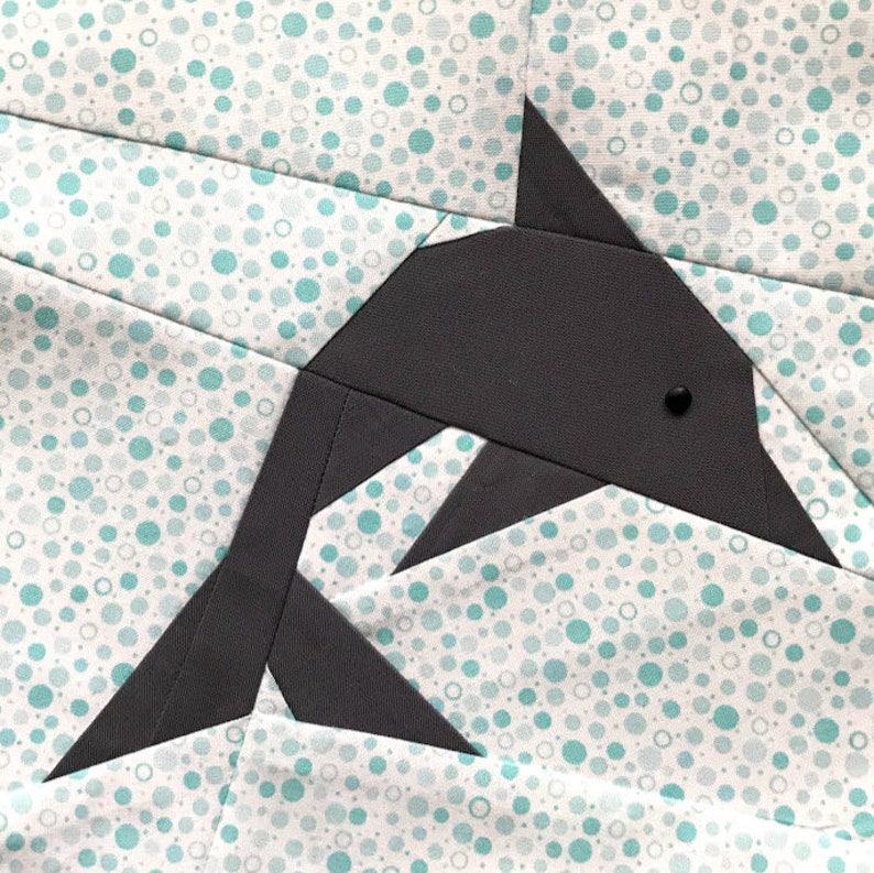 Dolphin Paper Pieced Block Pattern in PDF | Etsy