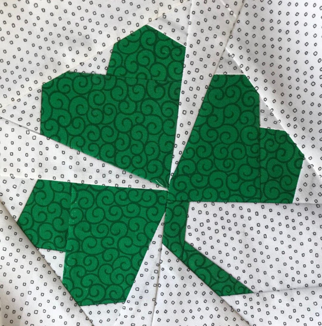 Clover Leaf Paper Pieced Block Pattern in PDF - Etsy