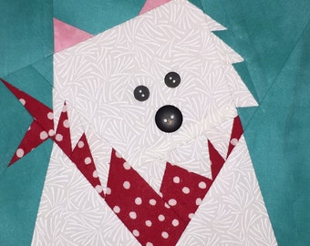 Yorkie Paper Pieced Block Pattern in PDF | Etsy