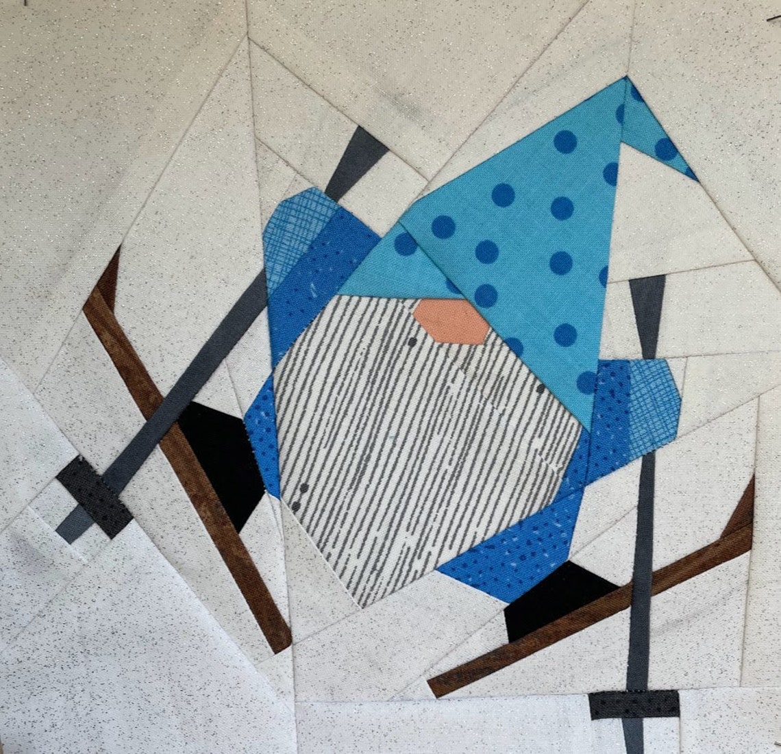 SKIING GNOME Paper Pieced Block Pattern in PDF - Etsy