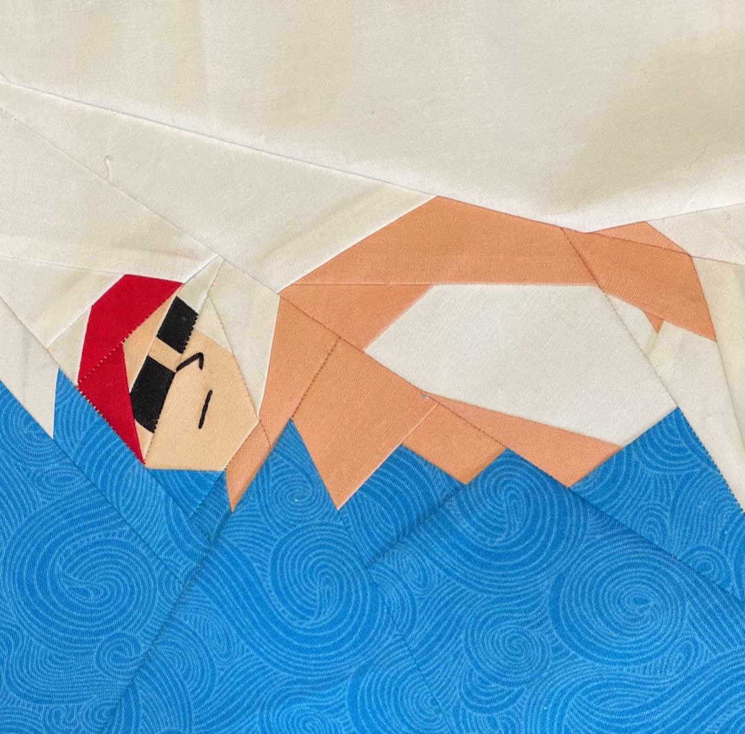 Swimmer Paper Pieced Quilt Block Pattern (PDF Download) - Etsy