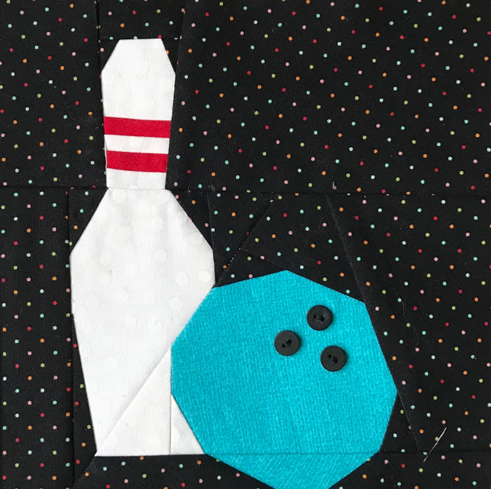 Bowling Night Paper Pieced Pattern in PDF - Etsy