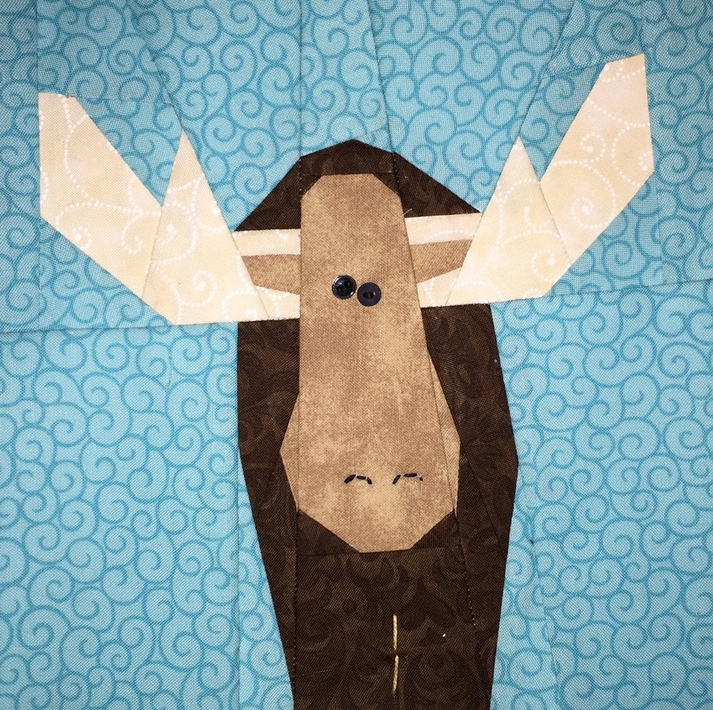 Moose Paper Pieced Block Pattern in PDF | Etsy