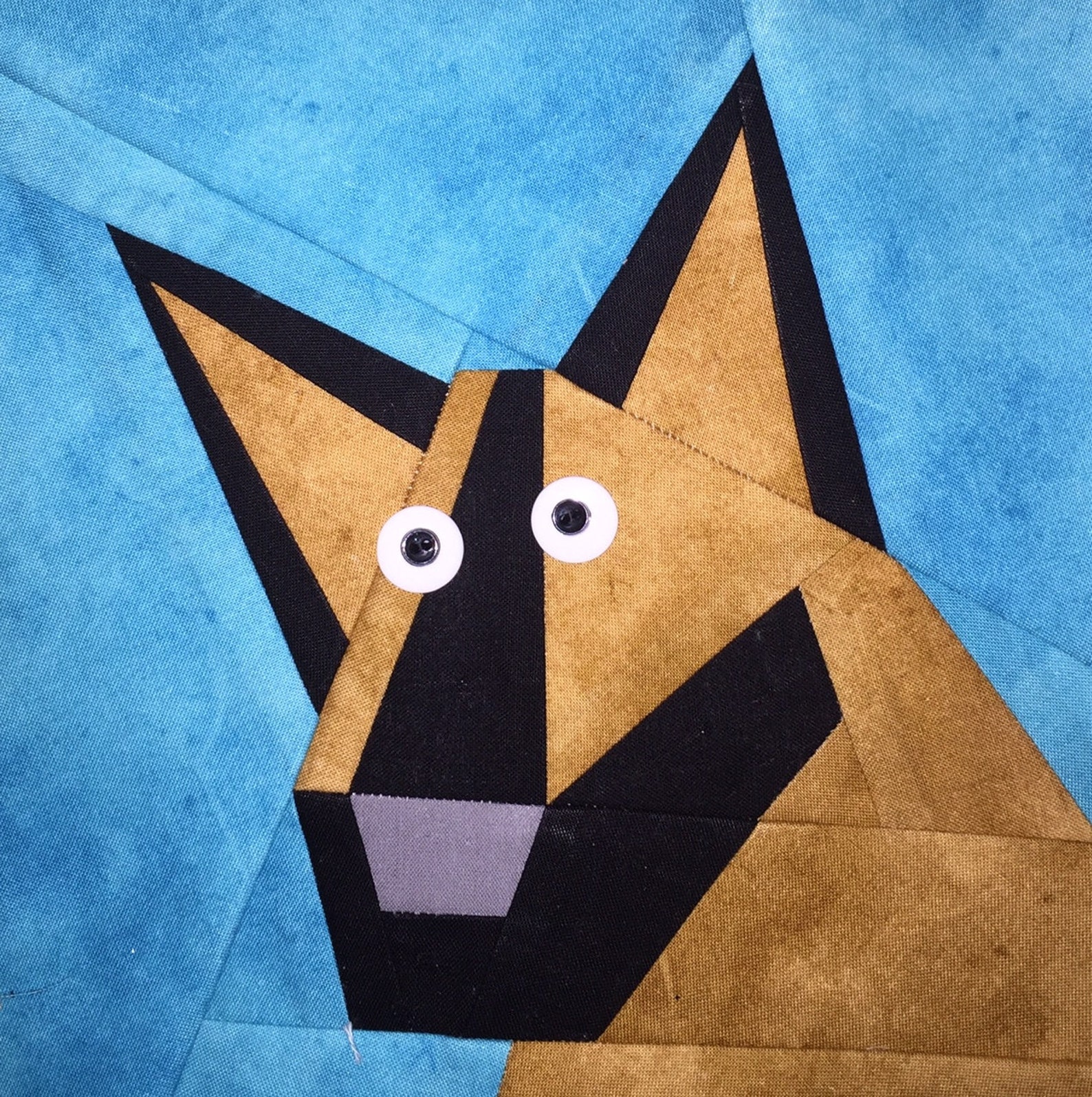 German Shephard Paper Pieced Block Pattern in PDF | Etsy