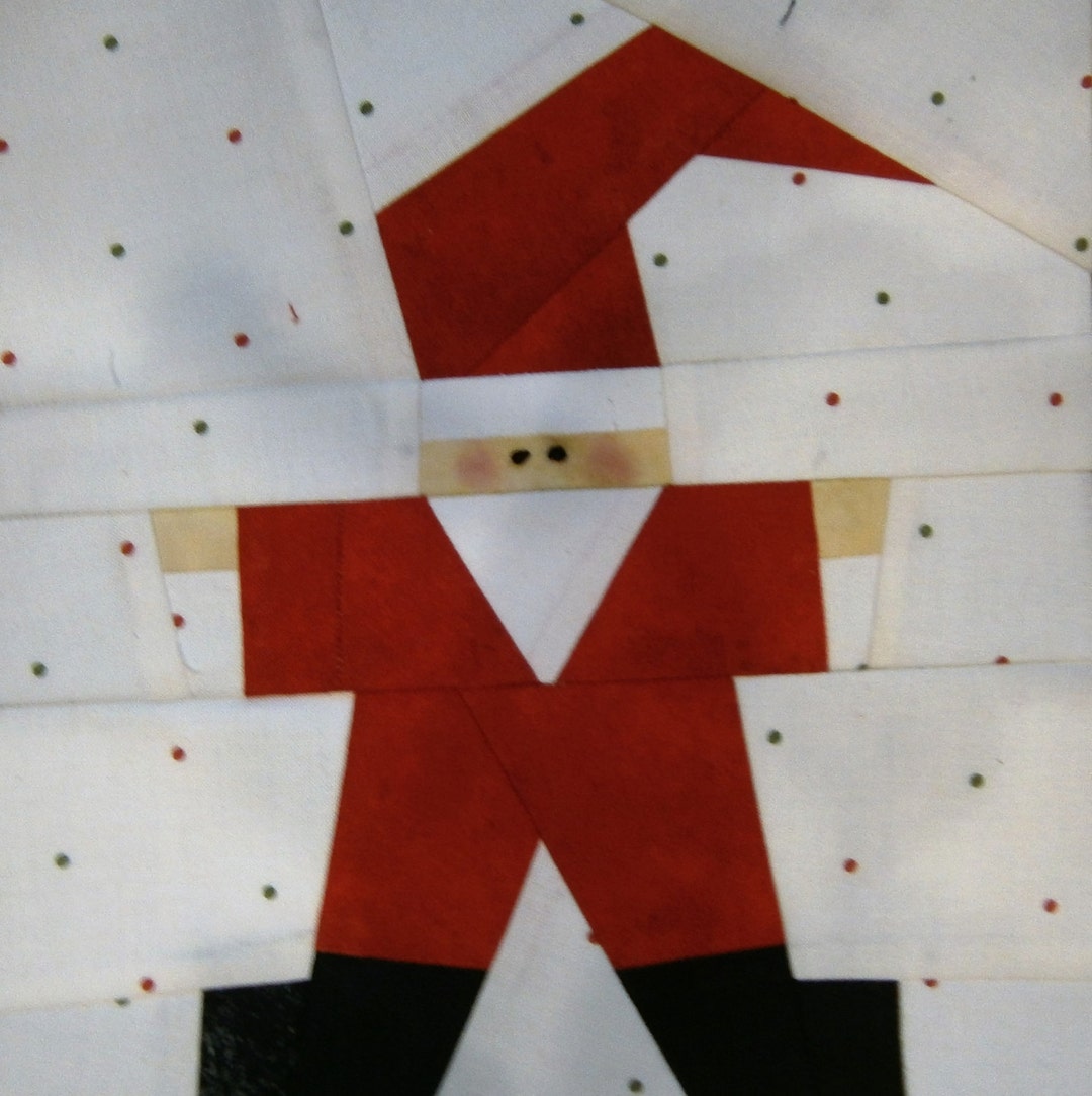 Paper Pieced Santa Block - Etsy