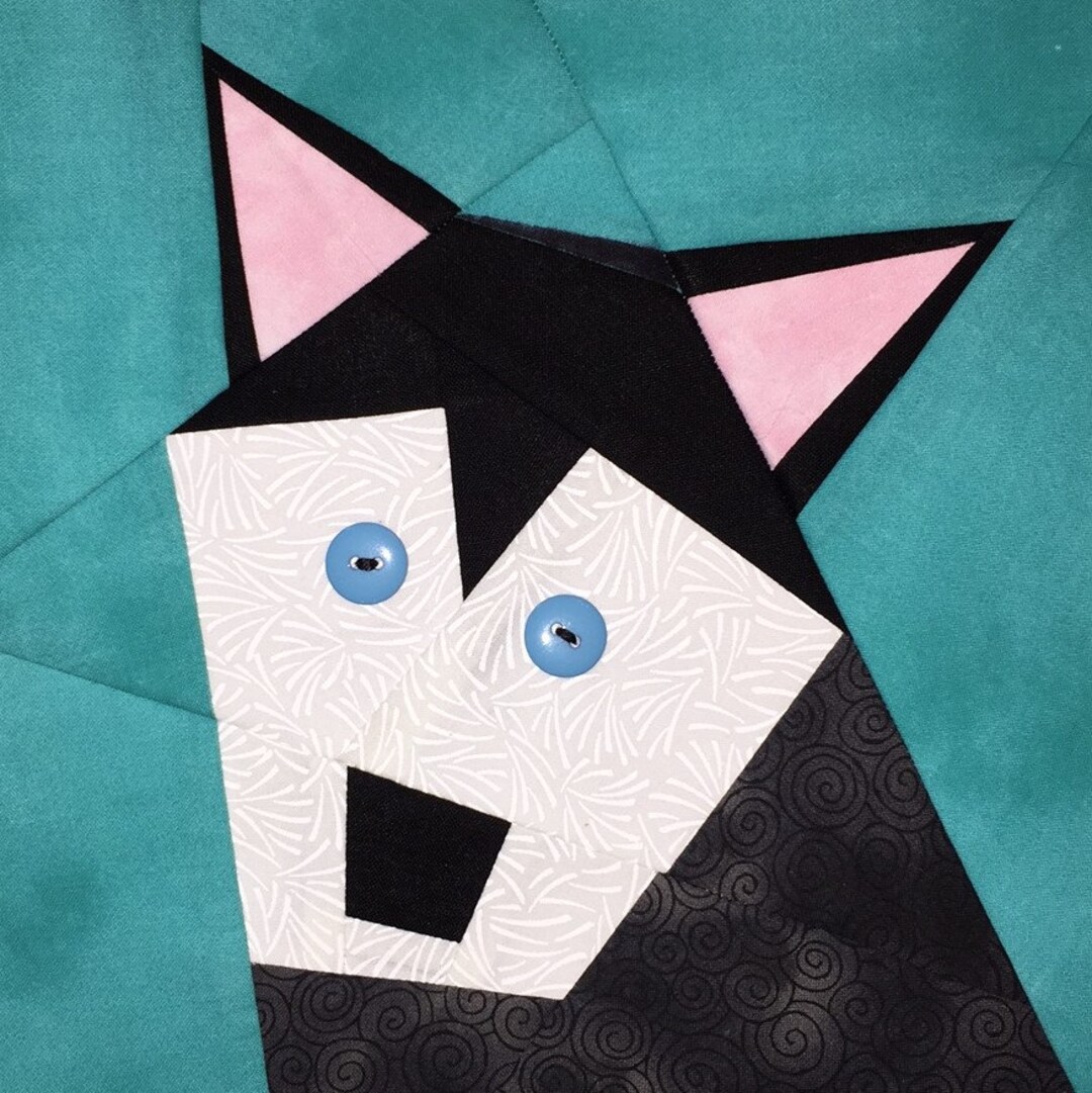 Husky Paper Pieced Block Pattern in PDF - Etsy