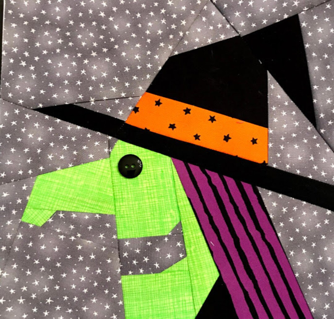 WANDA the WITCH Paper Pieced Block Pattern in PDF - Etsy