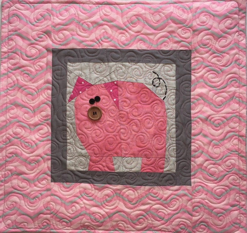 Piggy Pillow a Paper Pieced Pattern in PDF | Etsy