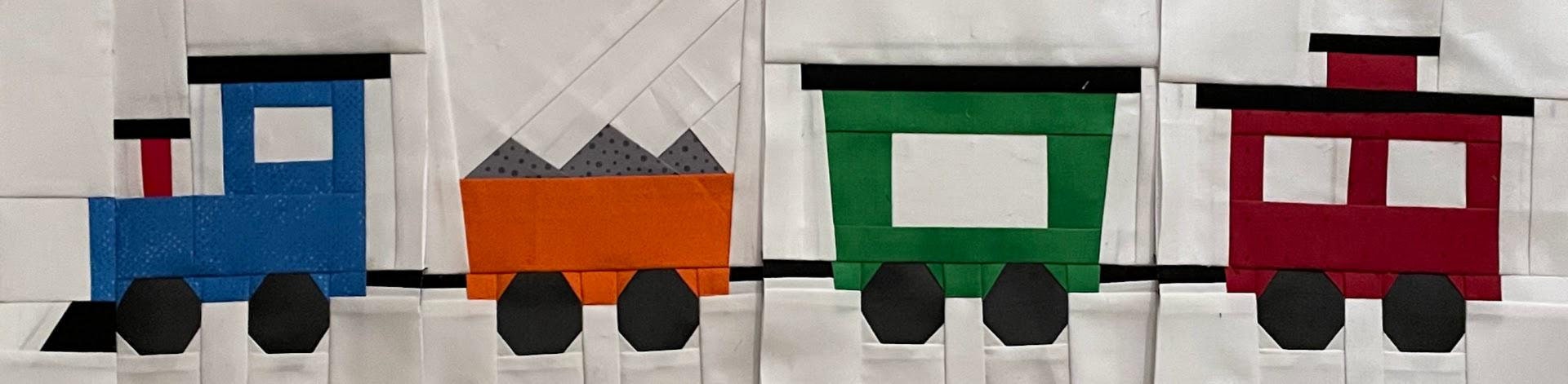 Paper Pieced Train Quilt Pattern: 4 Block Designs (PDF Download) - Etsy