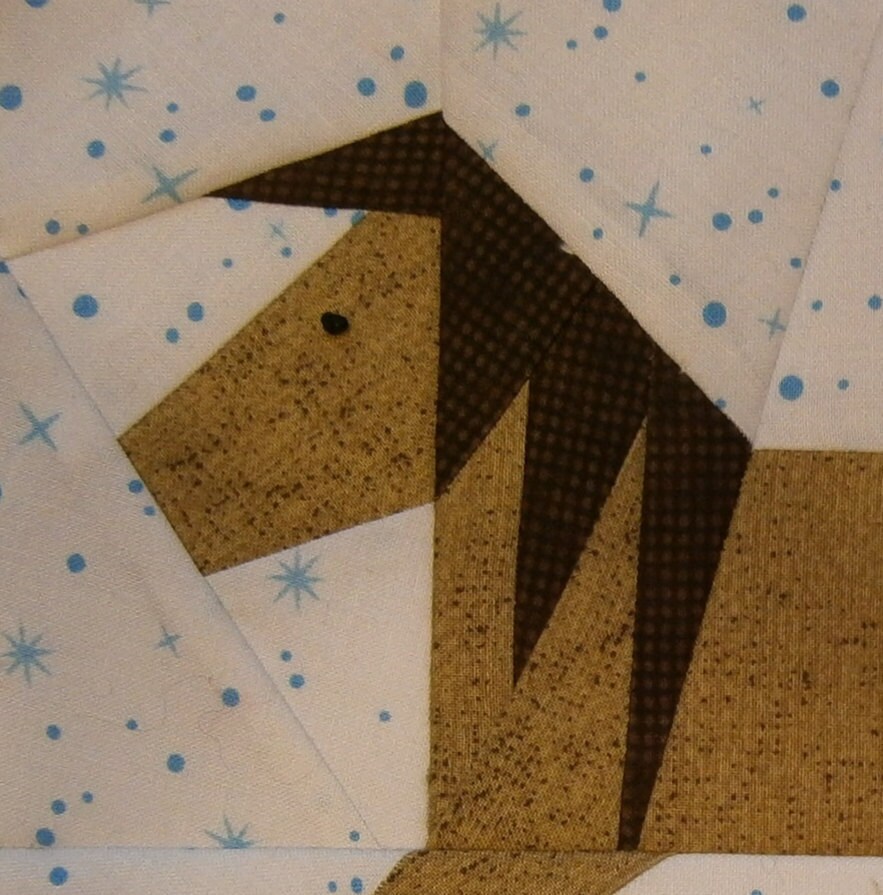 Paper Pieced Rocking Horse Block Pattern in PDF, Instant Download ...