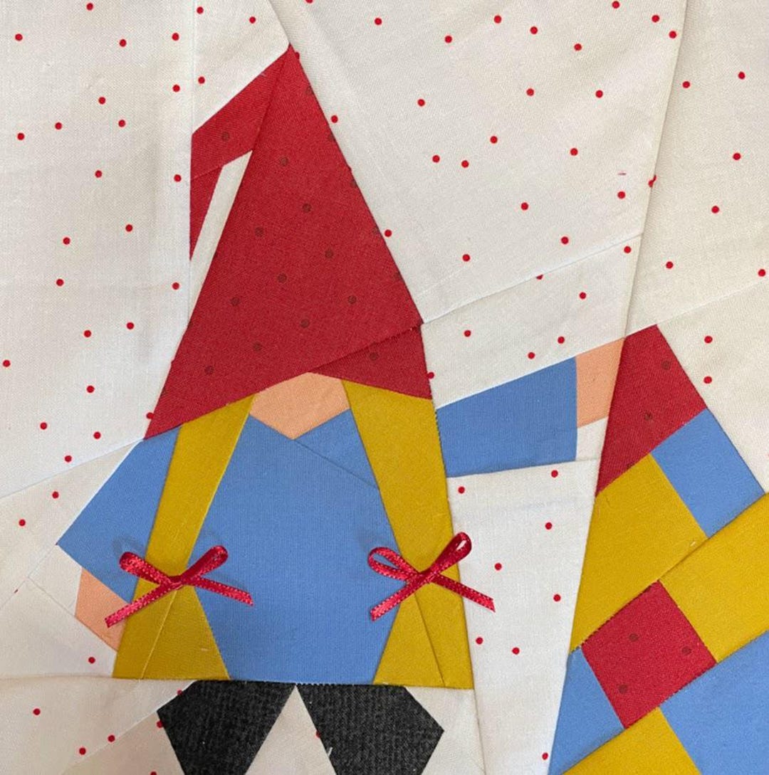 Quilting Girl Gnome Block: Paper Pieced Pattern (PDF) - Etsy