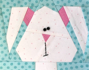 Easter Bunny Paper Pieced Block Pattern in PDF - Etsy
