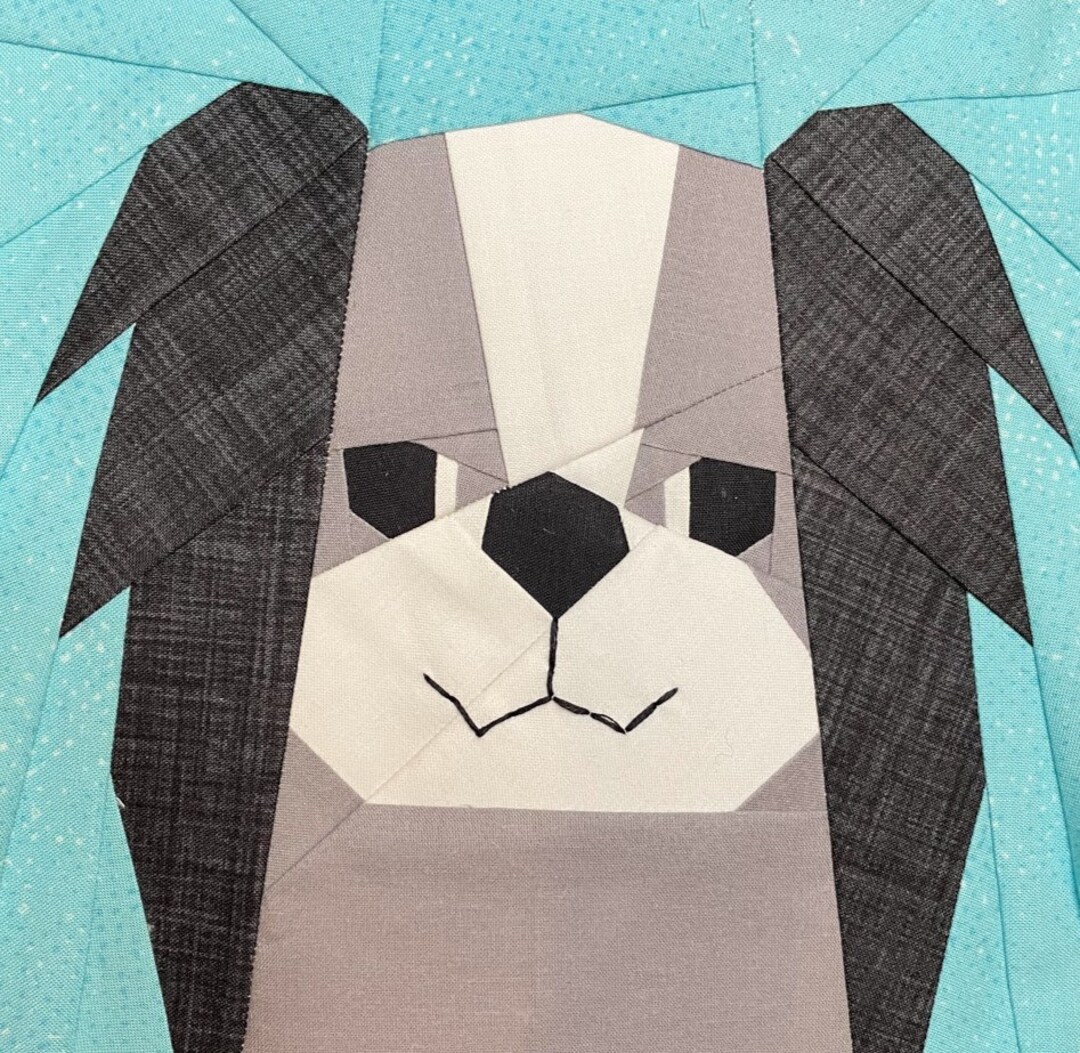 JAPANESE CHIN DOG Block in Pdf, Instant Download, Paper Pieced Pattern ...