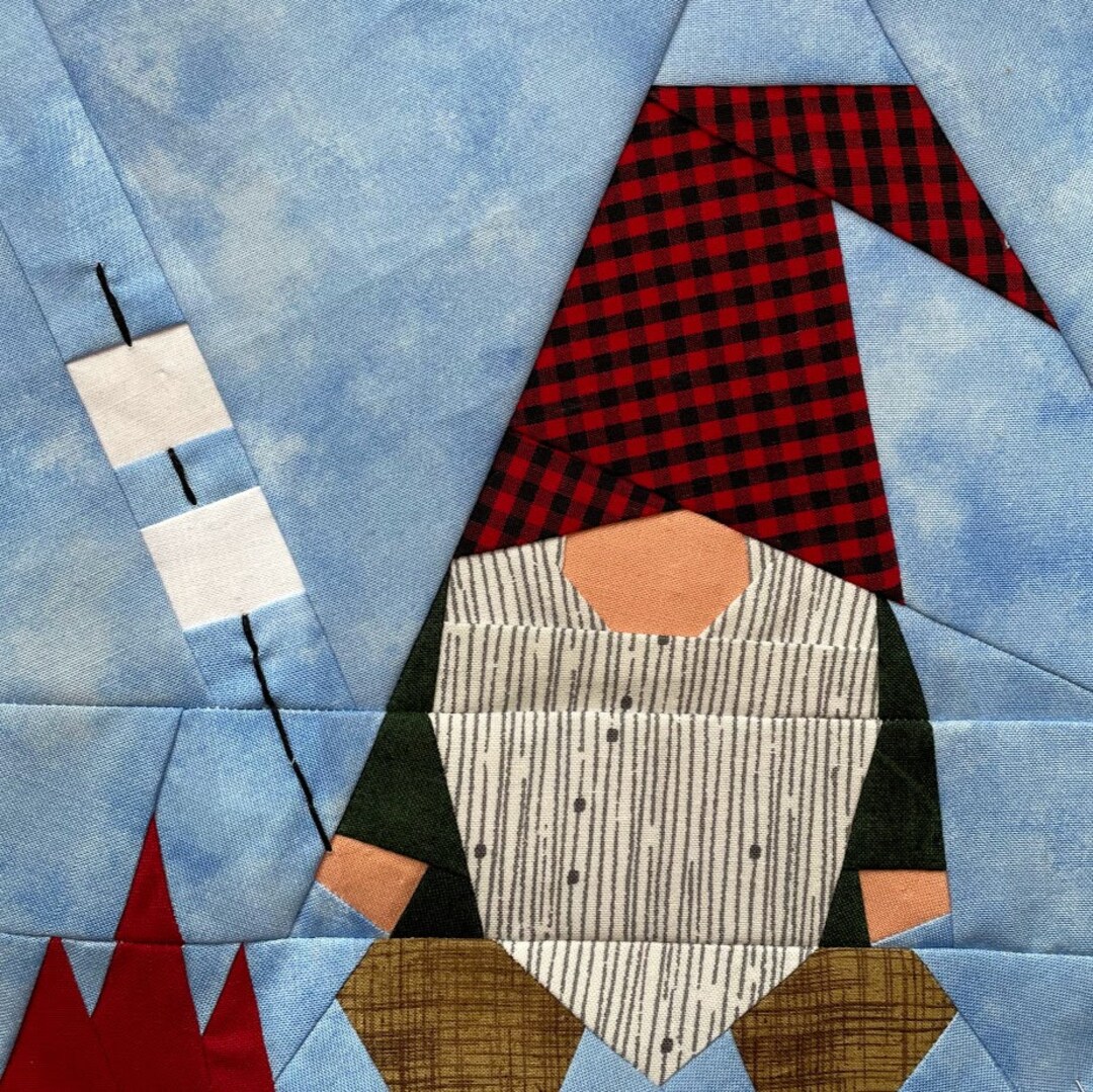 GNOMES WITH MARSHMALLOWS Paper Pieced Block Pattern in Pdf, Instant ...