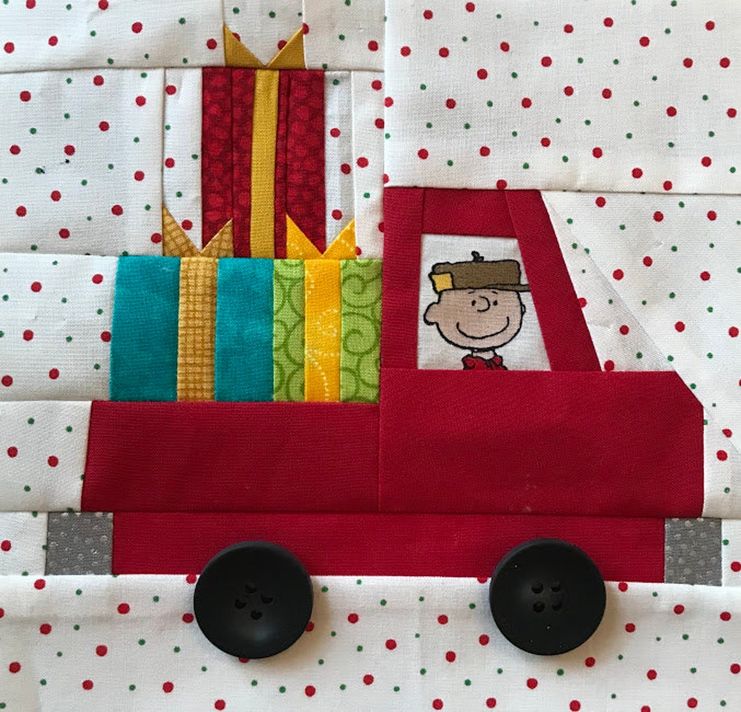 RED TRUCK With Presents Paper Pieced Block Pattern in PDF - Etsy