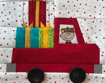 RED TRUCK With Presents Paper Pieced Block Pattern in PDF - Etsy