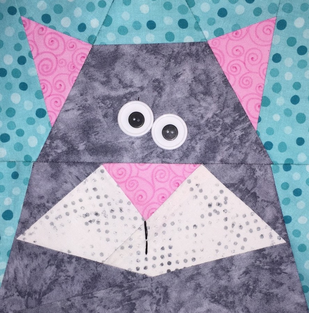 CUTE KITTY Paper Pieced Block Pattern in PDF - Etsy