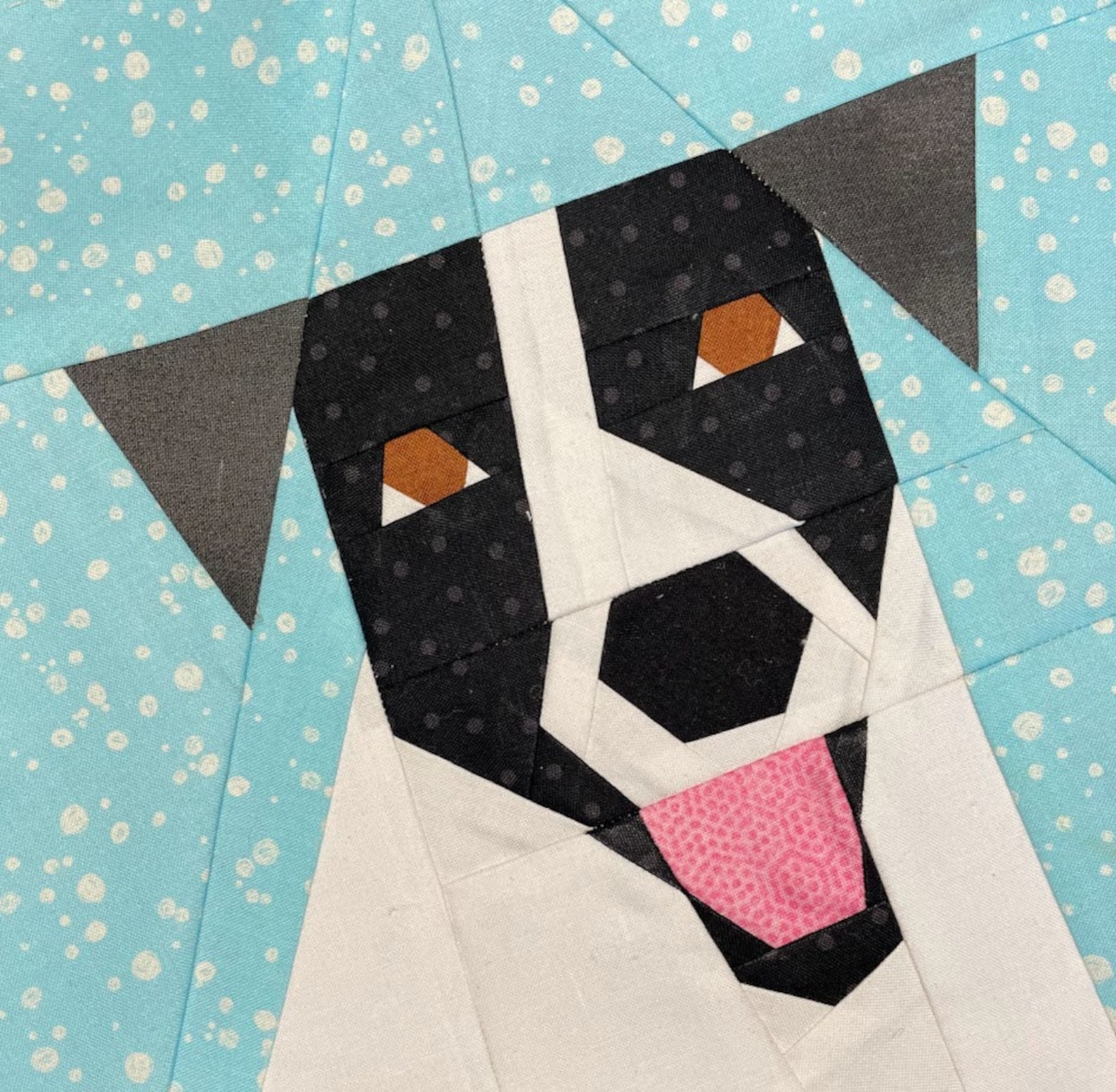 Sparkie the Dog Paper Pieced Quilt Block Pattern (PDF) - Etsy
