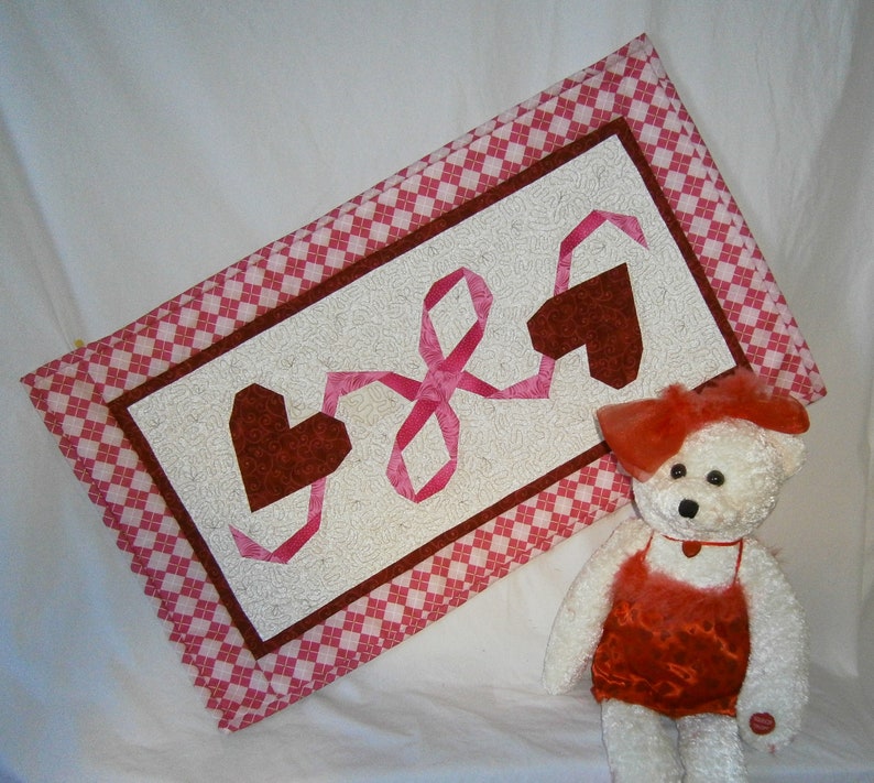 SWEET HEART Paper Pieced Table Runner in PDF - Etsy