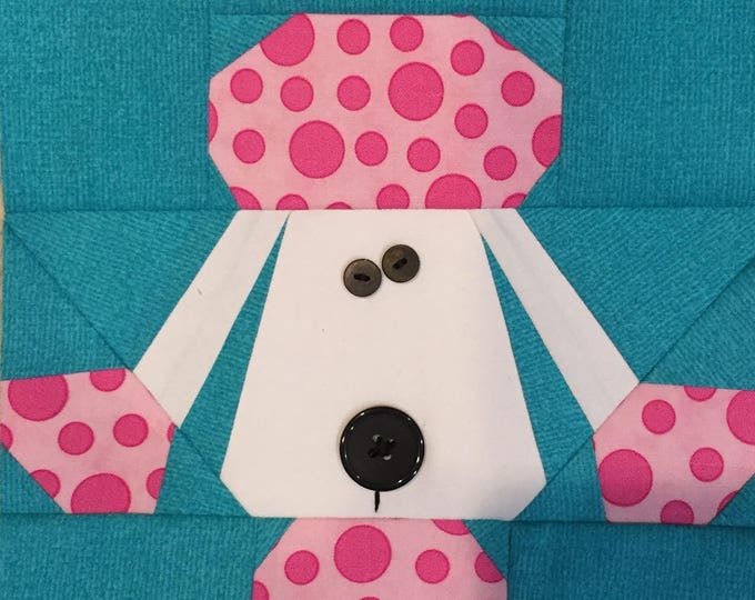 Poodle Dog Puppy Quilt Block PDF Pattern - Includes Instructions for 6 ...