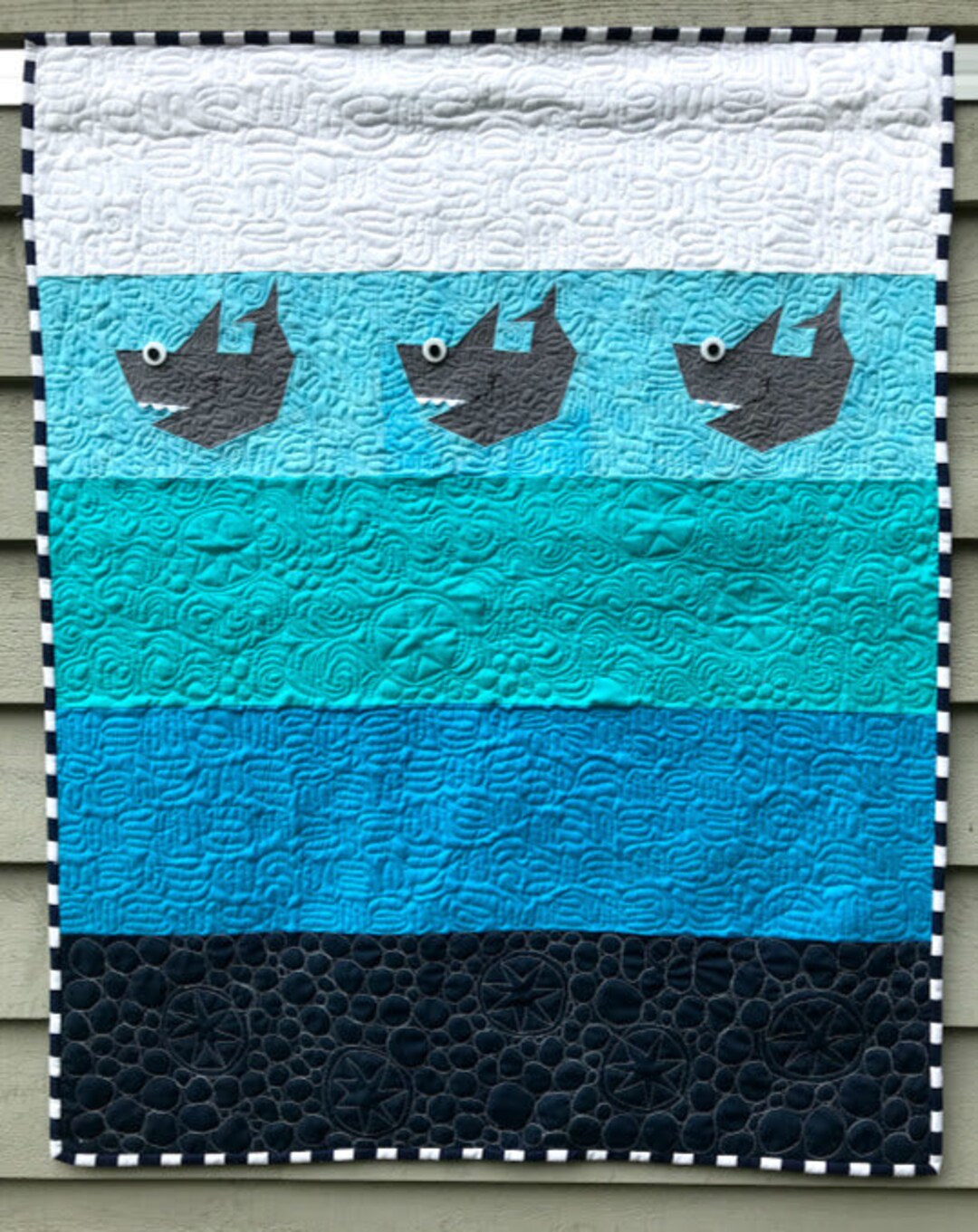 BABY SHARK Quilt Paper Pieced Pattern in PDF - Etsy