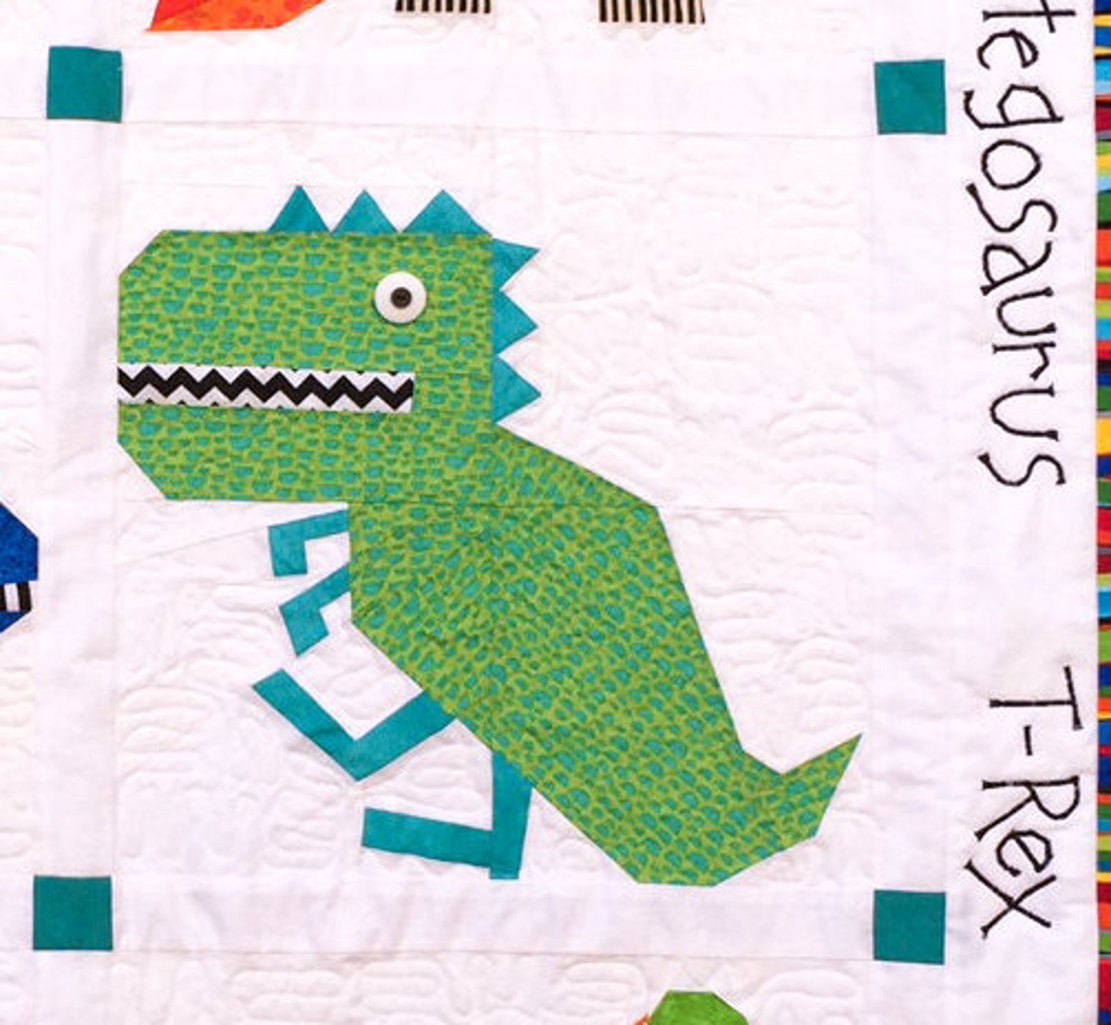 Dinosaur Paper Pieced Quilt in PDF - Etsy