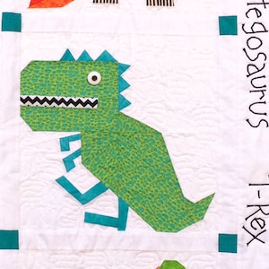 Dinosaur Paper Pieced Quilt in PDF - Etsy