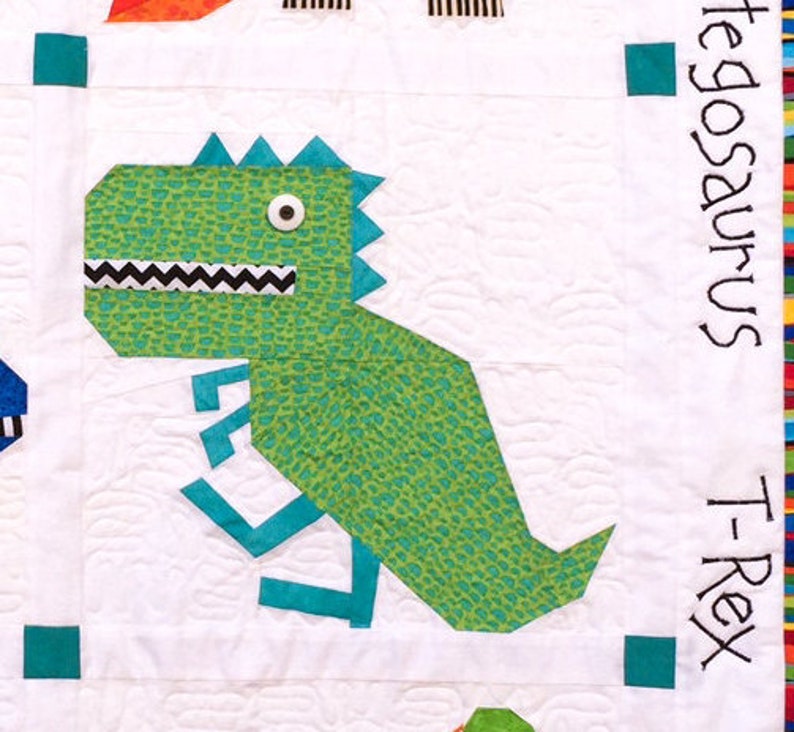 Dinosaur Paper Pieced Quilt in PDF - Etsy Canada