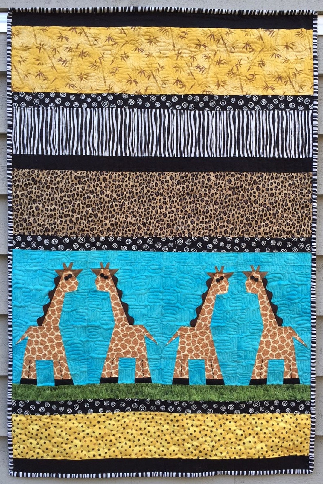 Giraffe Quilt Paper Pieced Pattern in PDF - Etsy