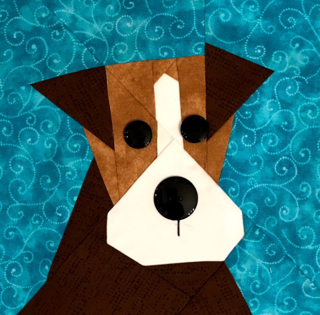 JACK RUSSELL Terrier Paper Pieced Block Pattern in PDF - Etsy