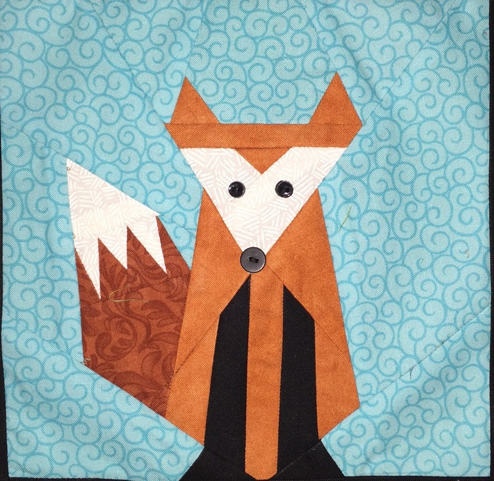 Fox Paper Pieced Block Pattern in PDF - Etsy