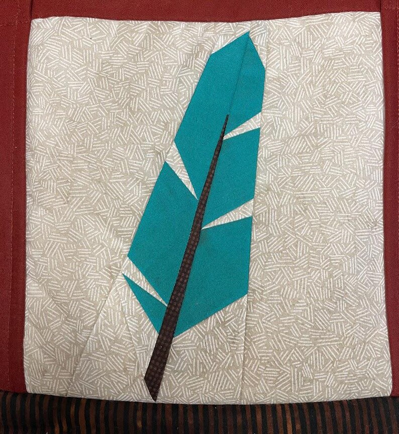 Feather Quilt Block Pattern: Easy Paper Piecing (instant Download, 7.5 ...