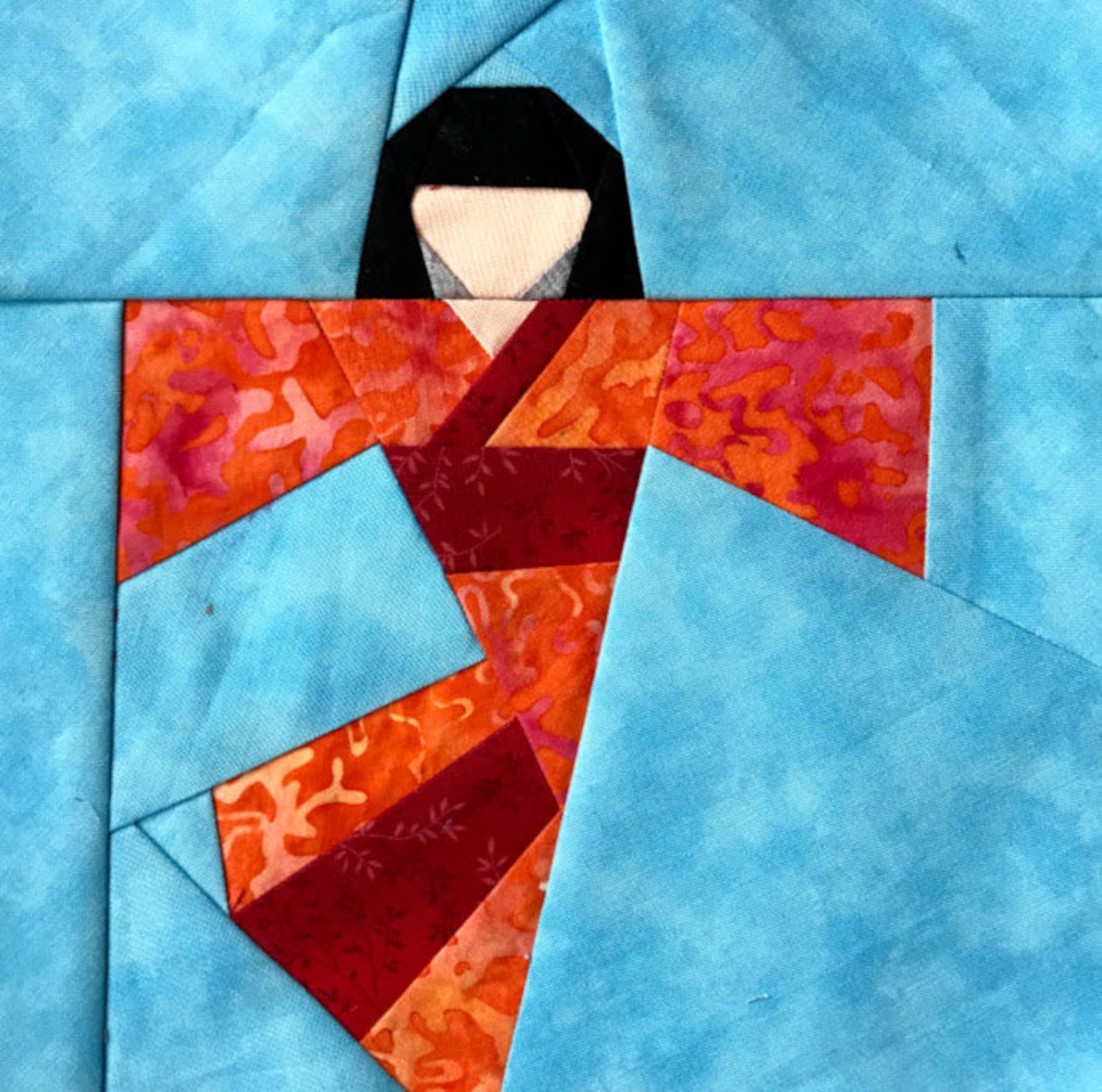 KIMONO Paper Pieced Block Pattern in PDF, Foundation Piecing, Japanese ...