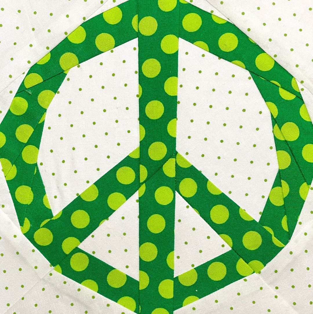 PEACE SYMBOL Paper Piece Block Pattern in PDF - Etsy