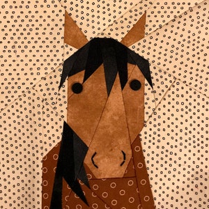 HORSE QUILT Pattern: Paper Pieced Design (PDF Pattern) - Etsy