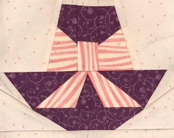 Bunny in A Basket Paper Pieced Block Pattern in PDF | Etsy