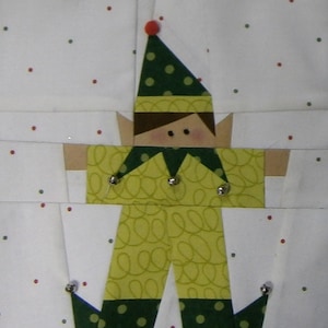 Paper Pieced Elf Block - Etsy