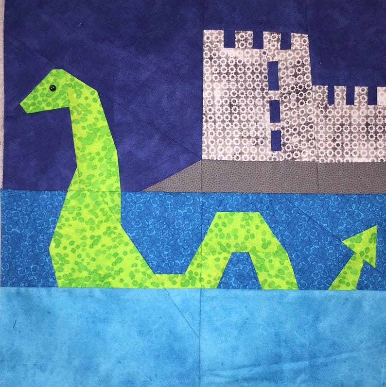 Loch Ness Monster "nessie" Paper Pieced Pattern in PDF - Etsy