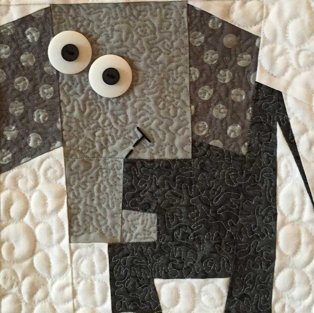 ELEPHANT BLOCK Paper Piece Pattern in PDF - Etsy