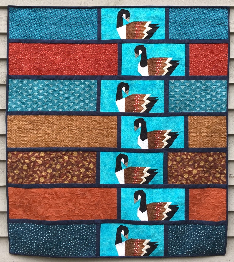 Duck Duck Goose Quilt/ Table Runner Paper Pieced Pattern in - Etsy