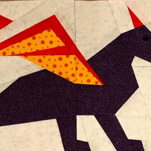 DRAGON QUILT Paper Pieced Pattern in PDF - Etsy
