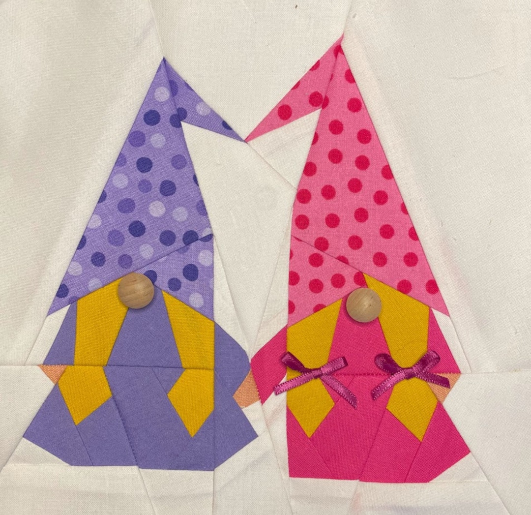 Sister Gnomes Quilt Block Paper Piecing Pattern (PDF) - Etsy