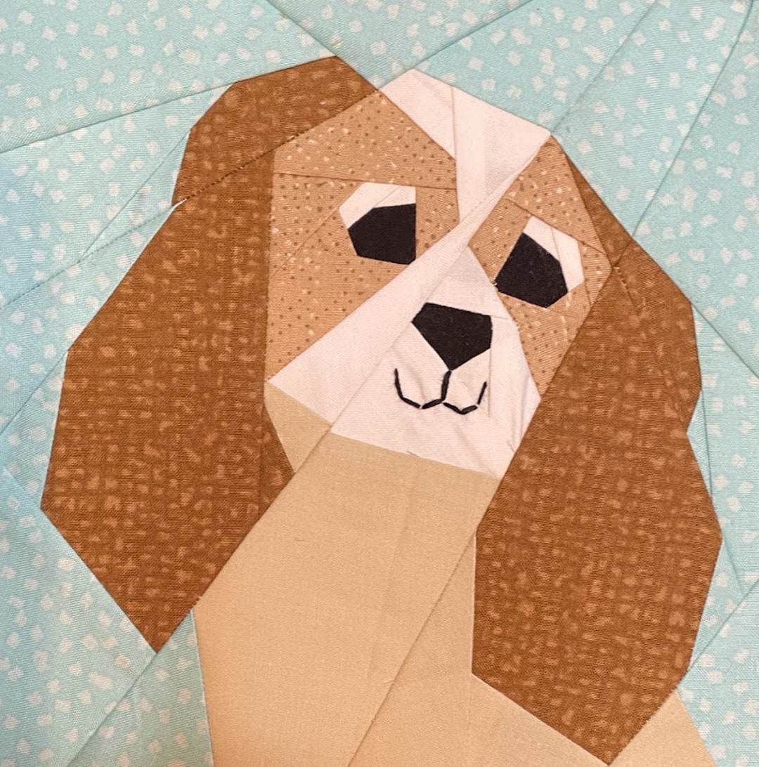 CAVALIER #4 BLOCK PATTERN, Paper Pieced Dog Pattern, Pdf, Instant ...