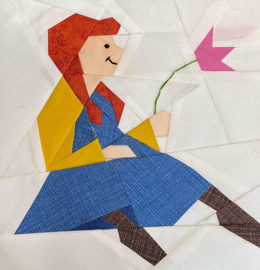 ANNE GIRL #5 Paper Pieced Block Pattern in Pdf, Instant Download, Quilt ...
