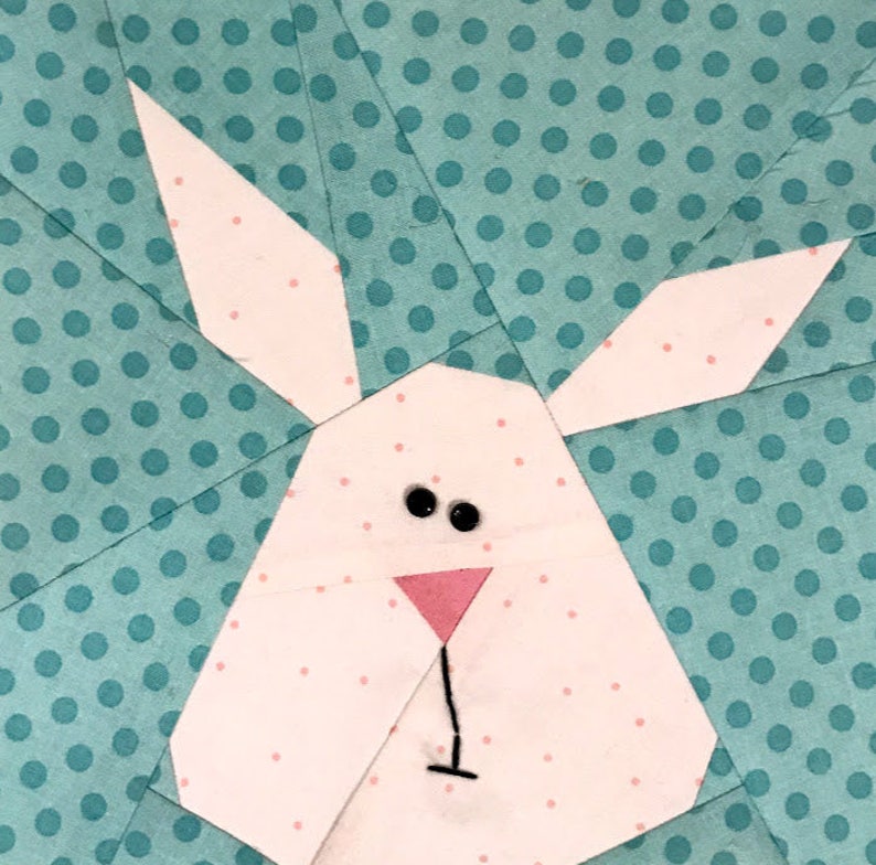Easter Bunny Paper Pieced Block Pattern in PDF - Etsy