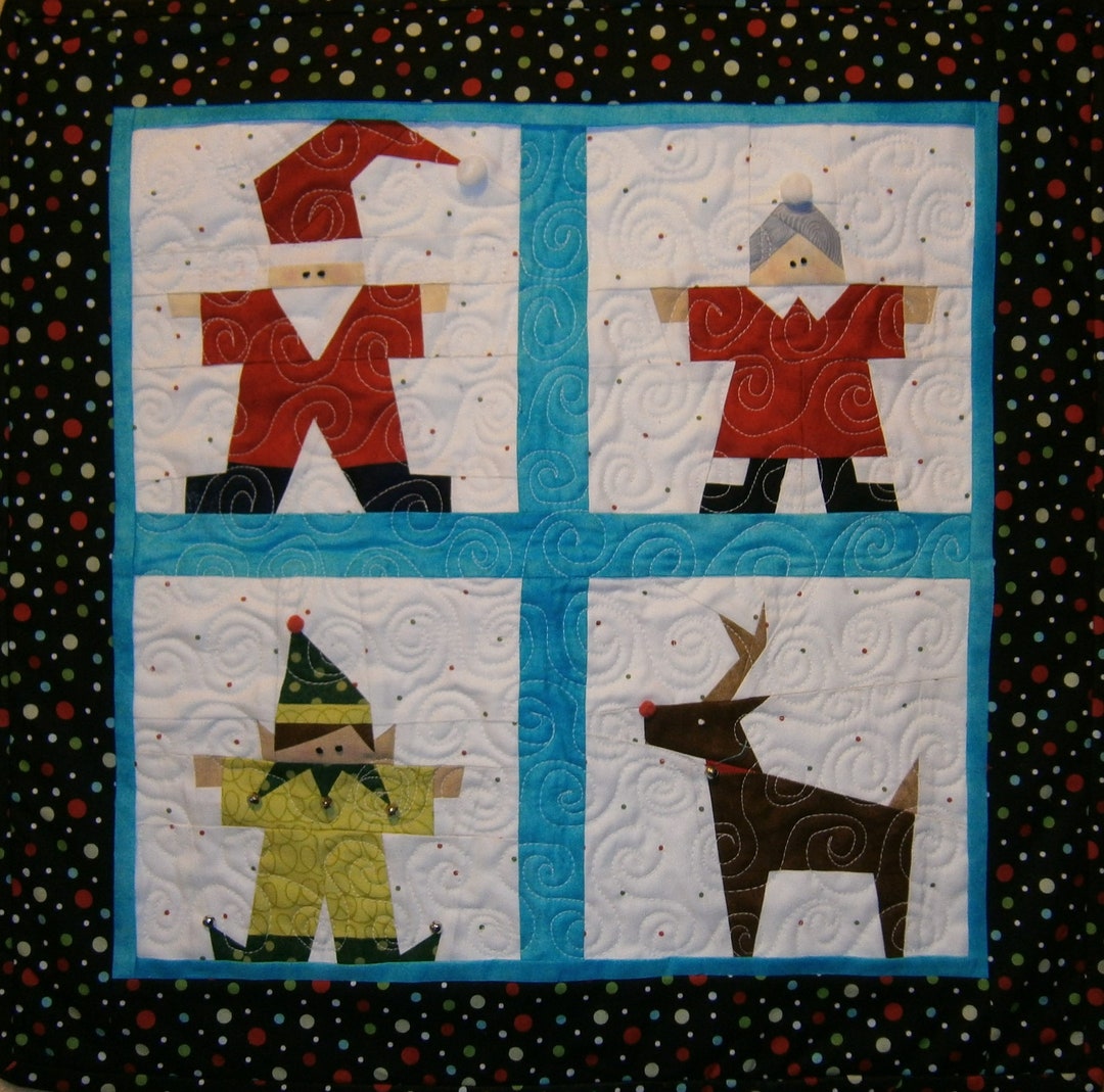 Santa and His Gang Paper Pieced Pattern in PDF - Etsy