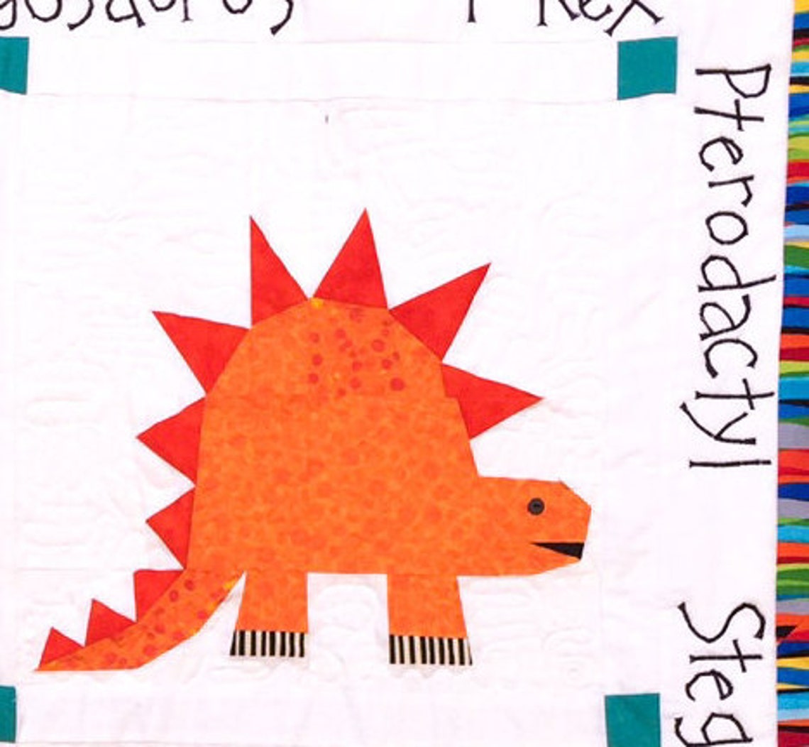 Dinosaur Paper Pieced Quilt in PDF - Etsy