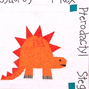 Dinosaur Paper Pieced Quilt in PDF - Etsy